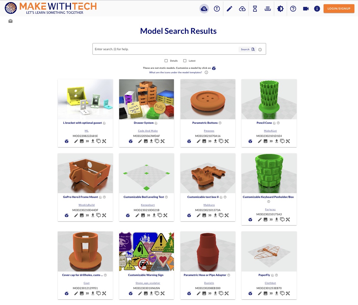 Models by MakeWithTech